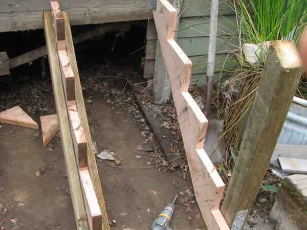 How to build some simple and cheap wooden steps